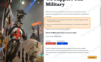 25% Off Medieval Times Coupon, Promo Codes - June 2025