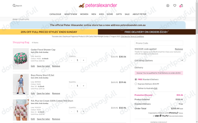 30% Off Peter Alexander Discount Codes, Promo Codes