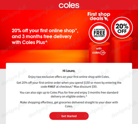 Coles Promo Codes - 20% Off Discount Code March 2026